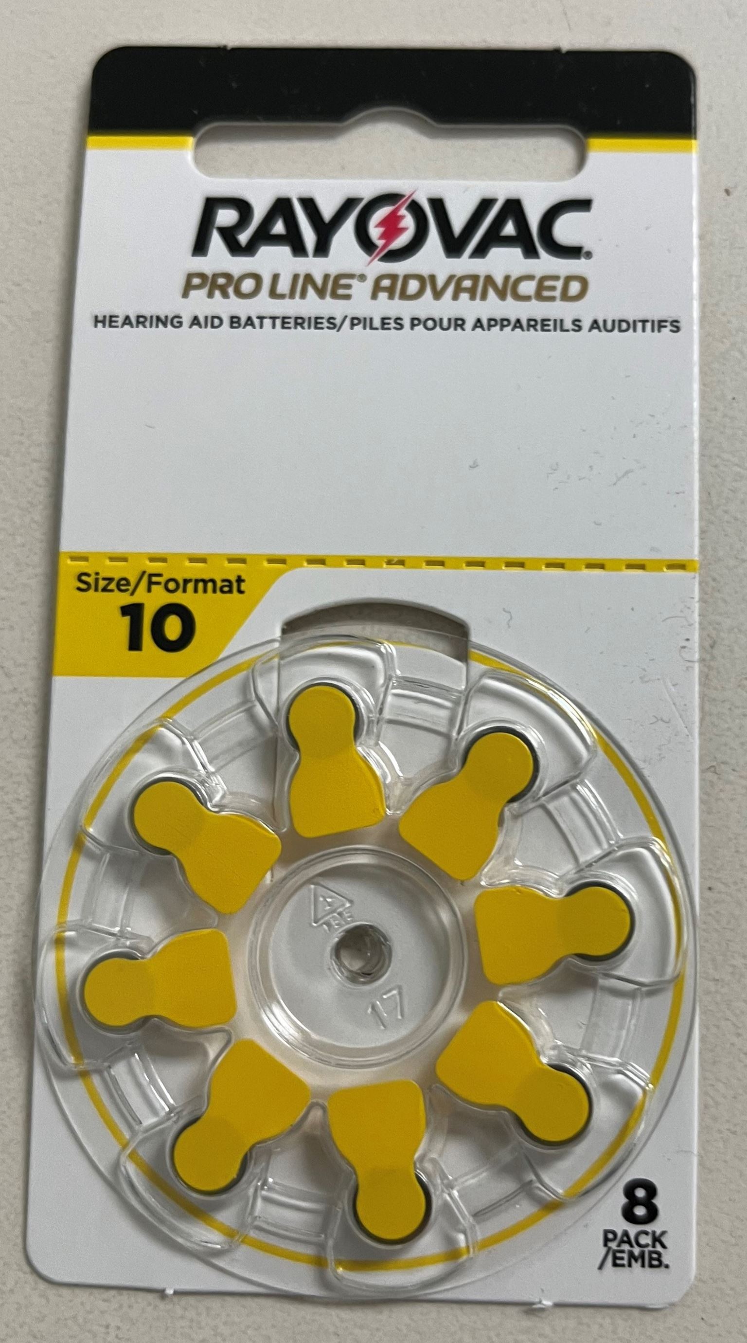 PL10X-8PROCA/1300022 - RAYOVAC PRO LINE ADVANCED 8 CELL, 10 MERCURY FREE (10 BOXES PER CARTON ...